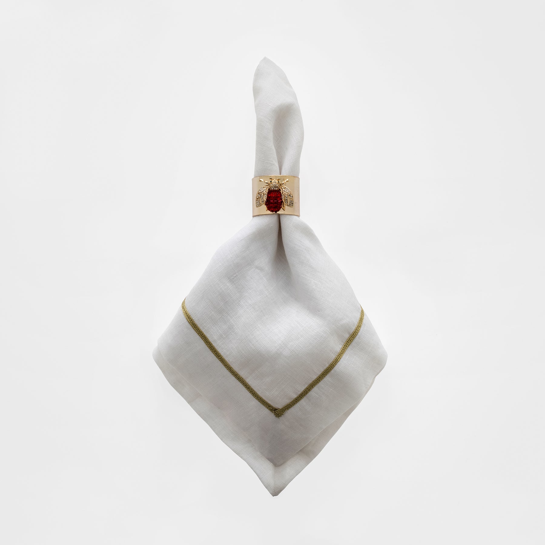 Sparkle Bee Napkin Rings [Ruby] | Set of 2 | Holiday Tableware – Joanna ...