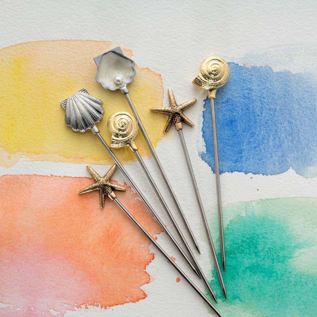 Shell Cocktail Picks [Set of 6] | Nautical Cocktail Party Decorations ...