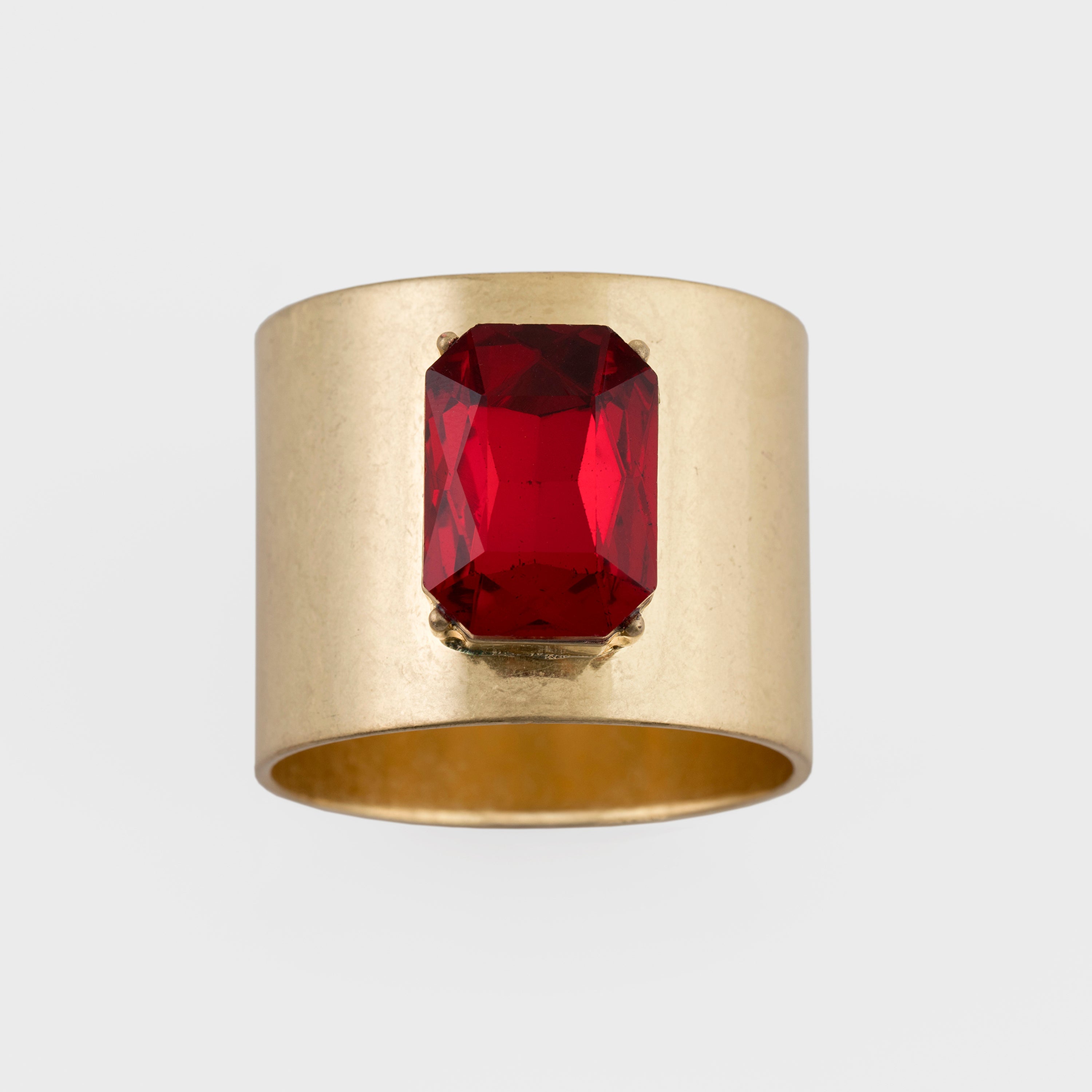 Single Gem Napkin Rings [Ruby Red] | Set of 2 | Holiday Tableware ...