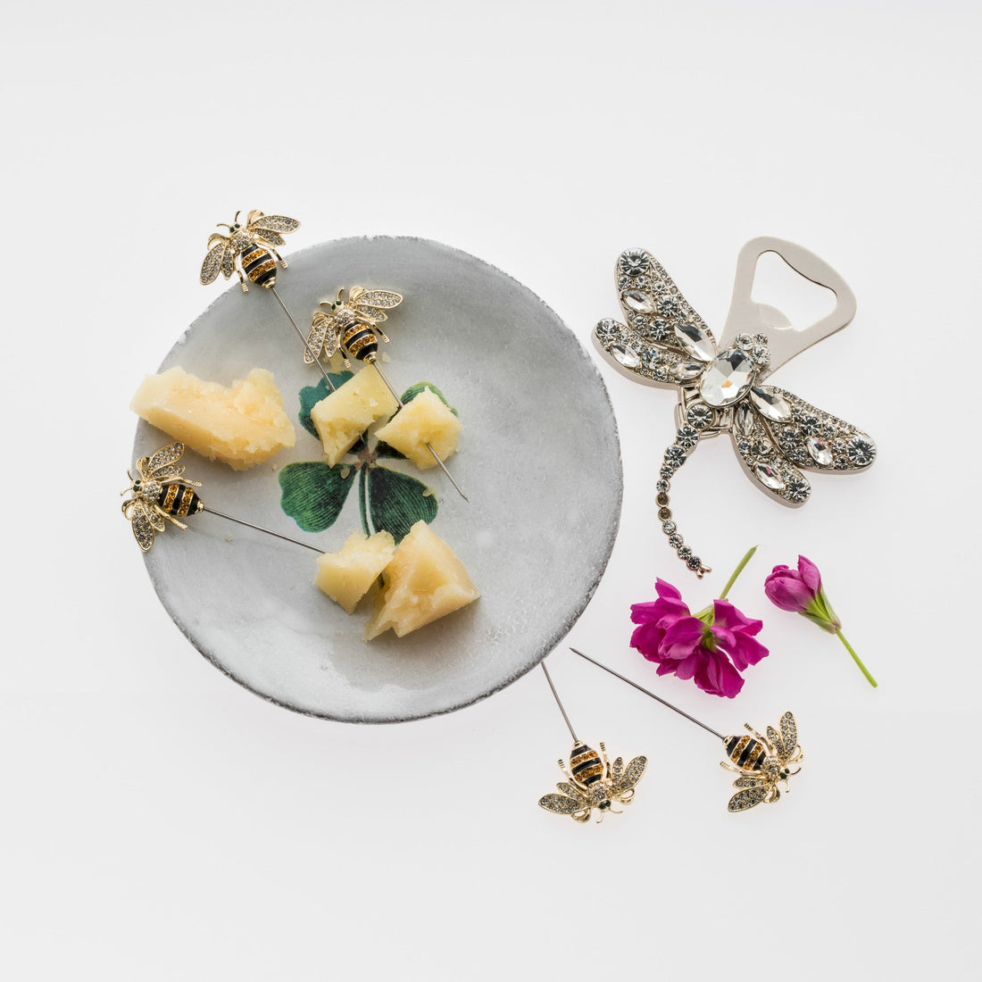 Stripey Bee Cocktail Picks | Whimsical Barware | Chic Cocktail Picks ...