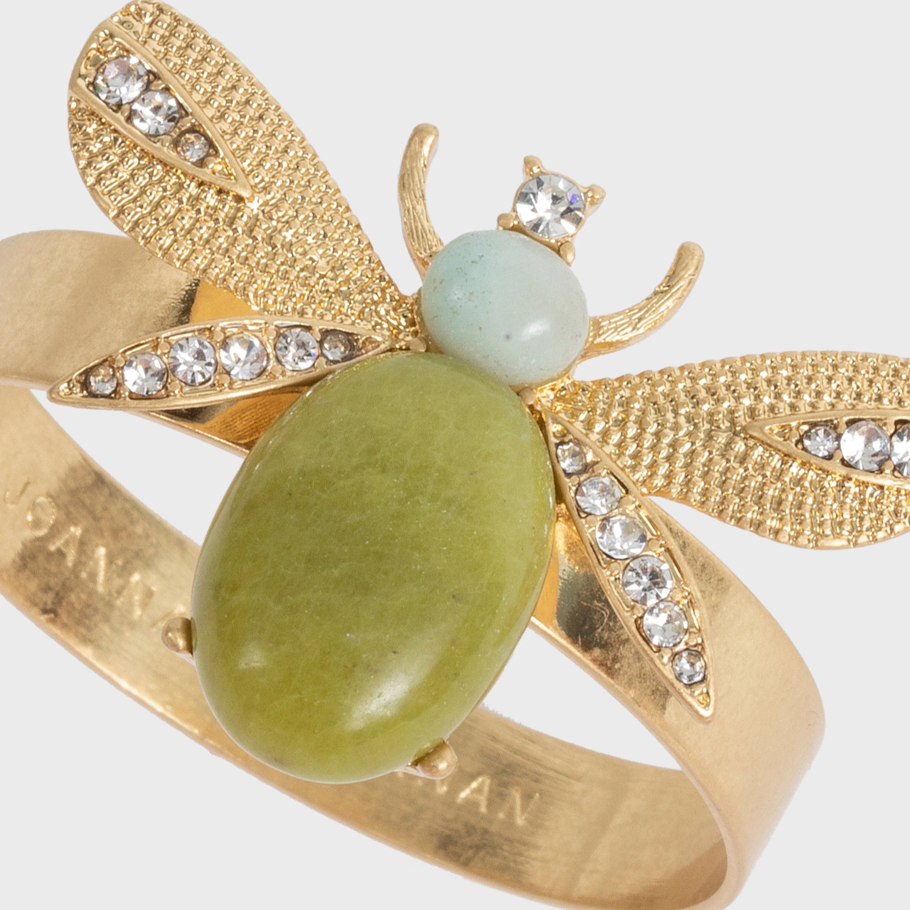 Etched Wing Napkin Rings [Lemon Jasper] | Set of 4 | Tableware – Joanna ...